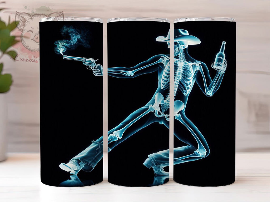Gothic Cowboy Skull Western Tumbler, Gothic Cowboy Design, Country ...