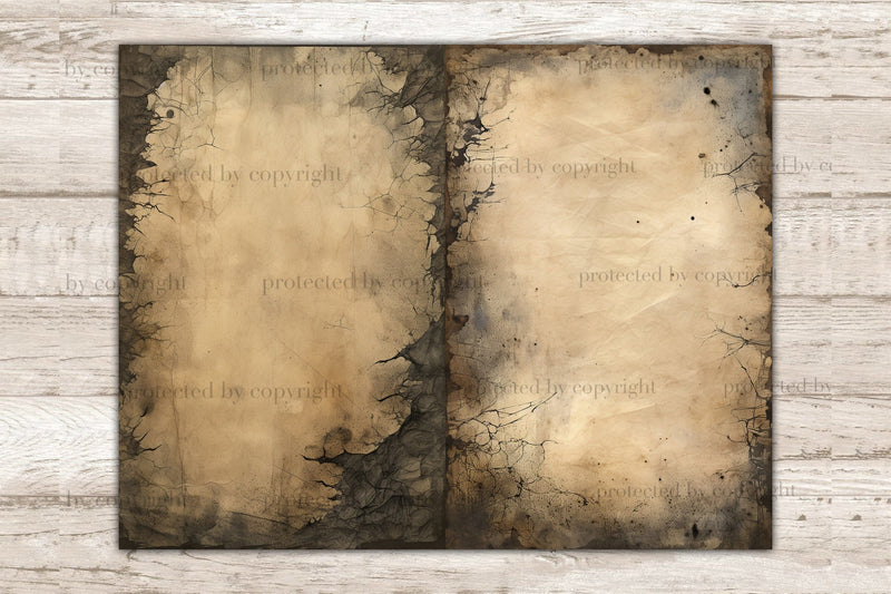 Gothic Frame Junk Journal Pages | Digital Collage Sheet - So Fontsy