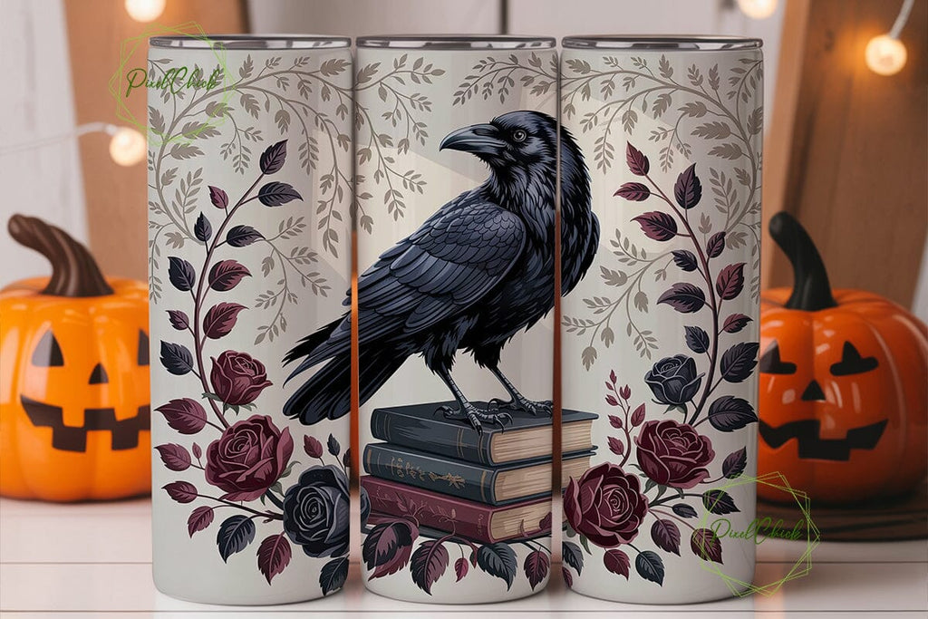 Gothic Raven & Roses 20oz Tumbler Wrap - So Fontsy