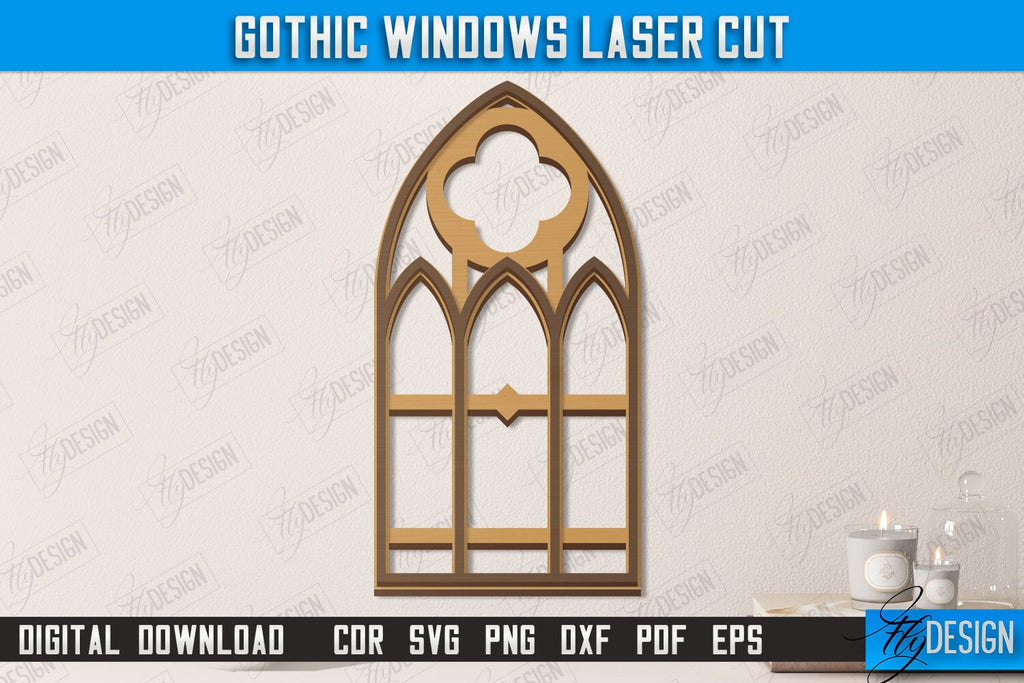 Gothic Windows Bundle | Gothic Style | Window Frame | Gothic Window ...