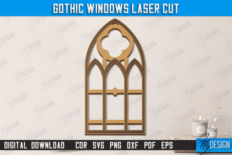 Gothic Windows Bundle | Gothic Style | Window Frame | Gothic Window ...