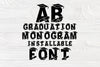 Graduate Font | Graduation Font | Monogram Alphabet SVG TTF - So Fontsy