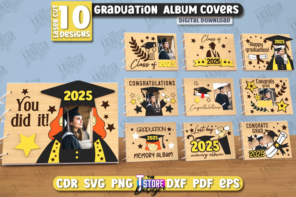 Graduation Album Cover Bundle | Grad Guestbook | Grad Wishes | Grad ...