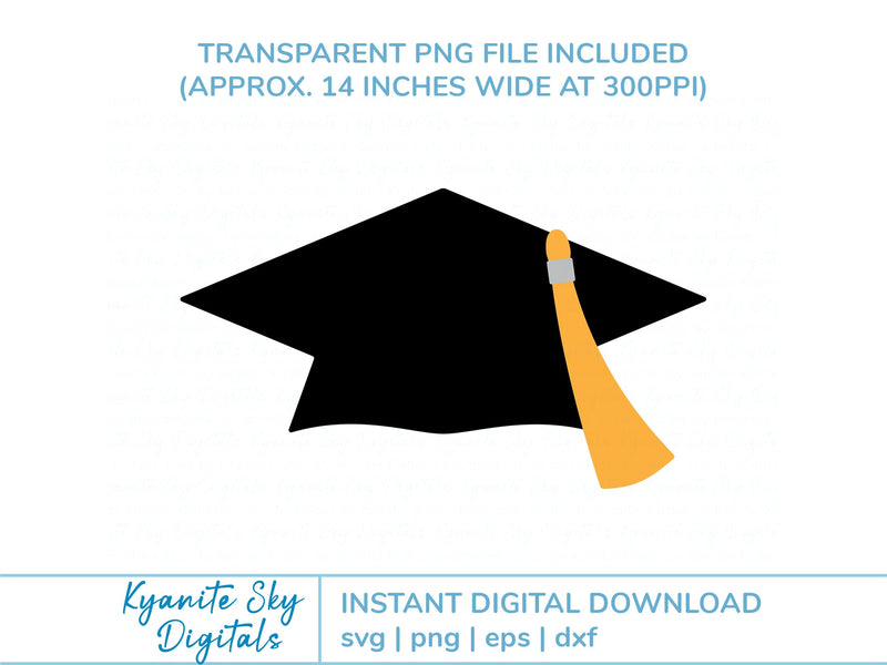 Graduation Card SVG grad cap tassel - So Fontsy