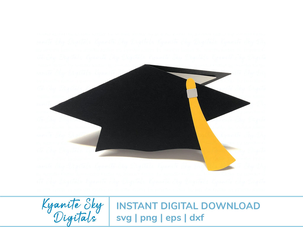Graduation Card SVG grad cap tassel - So Fontsy