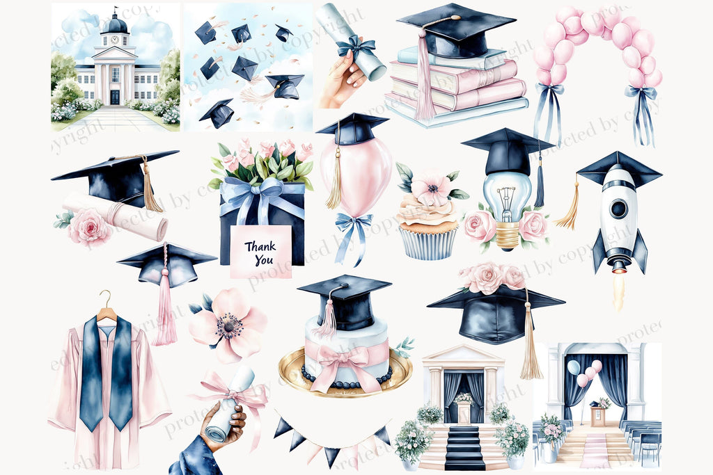 Graduation Clip Art PNG | College Clipart - So Fontsy
