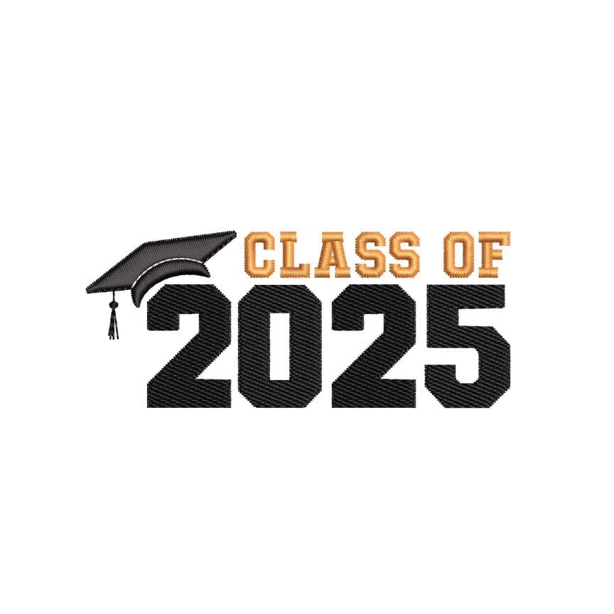 Graduation Embroidery Design, Class of 2025 Embroidery File, 2025 Grad ...