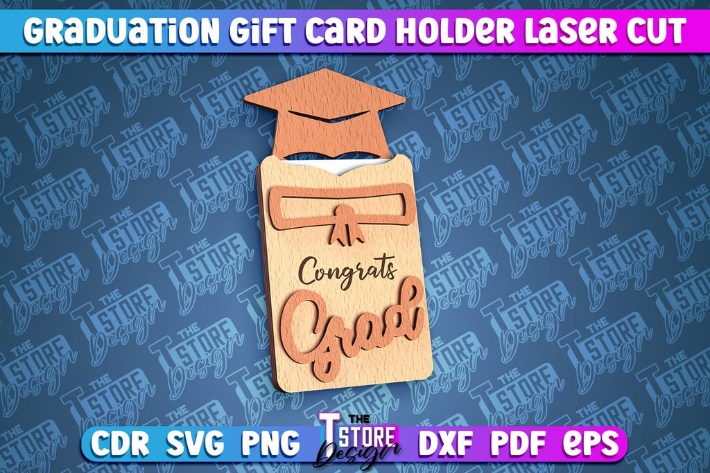 Graduation Gift Card Holder Laser Cut | Graduation Gift Design | CNC ...