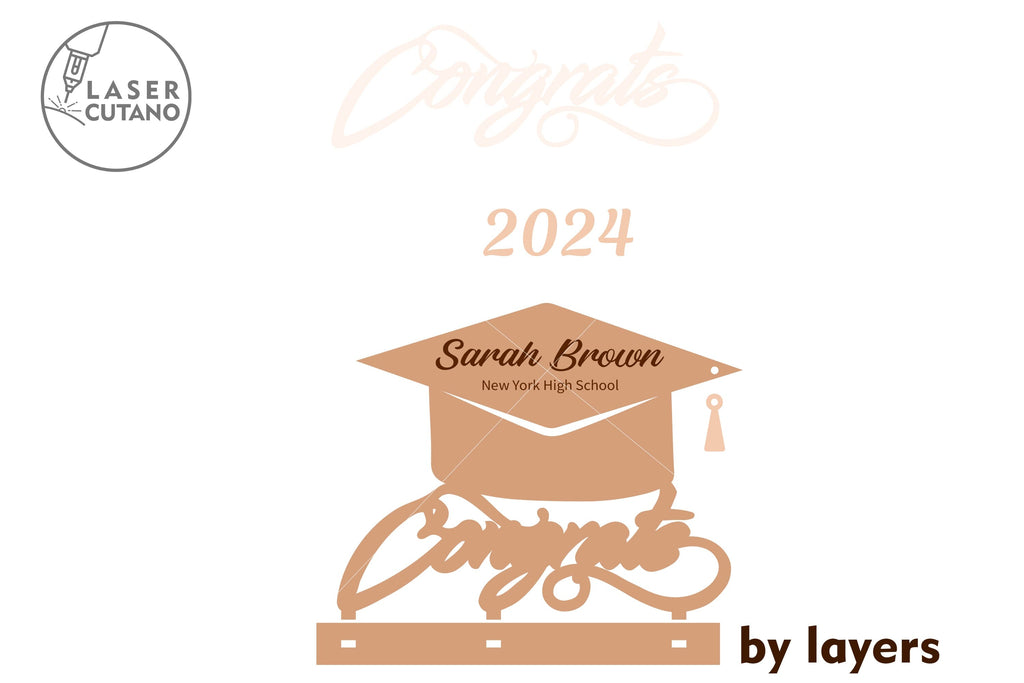 Graduation Laser Cut File Congratulations at School, University or ...