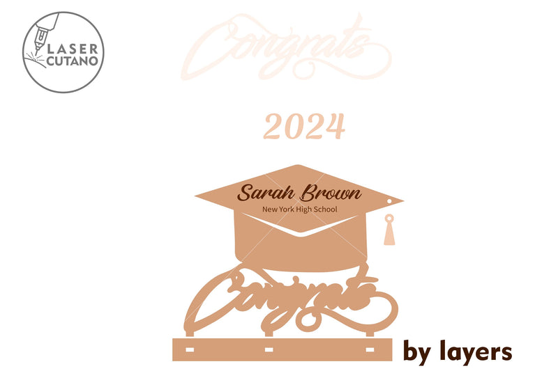 Graduation Laser Cut File Congratulations at School, University or ...