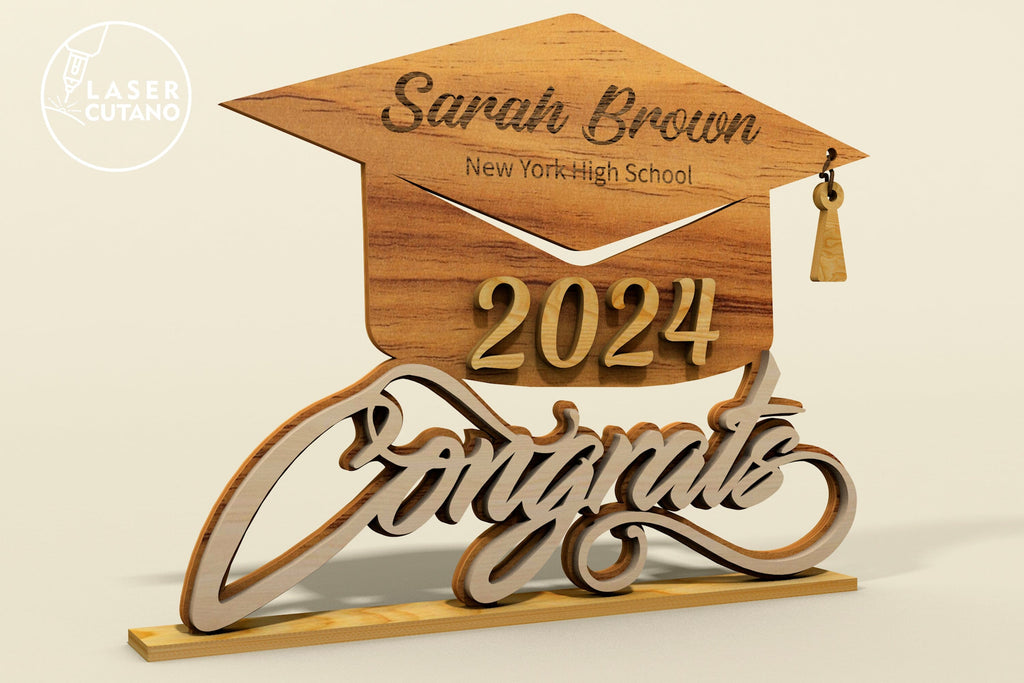 Graduation Laser Cut File Congratulations at School, University or ...