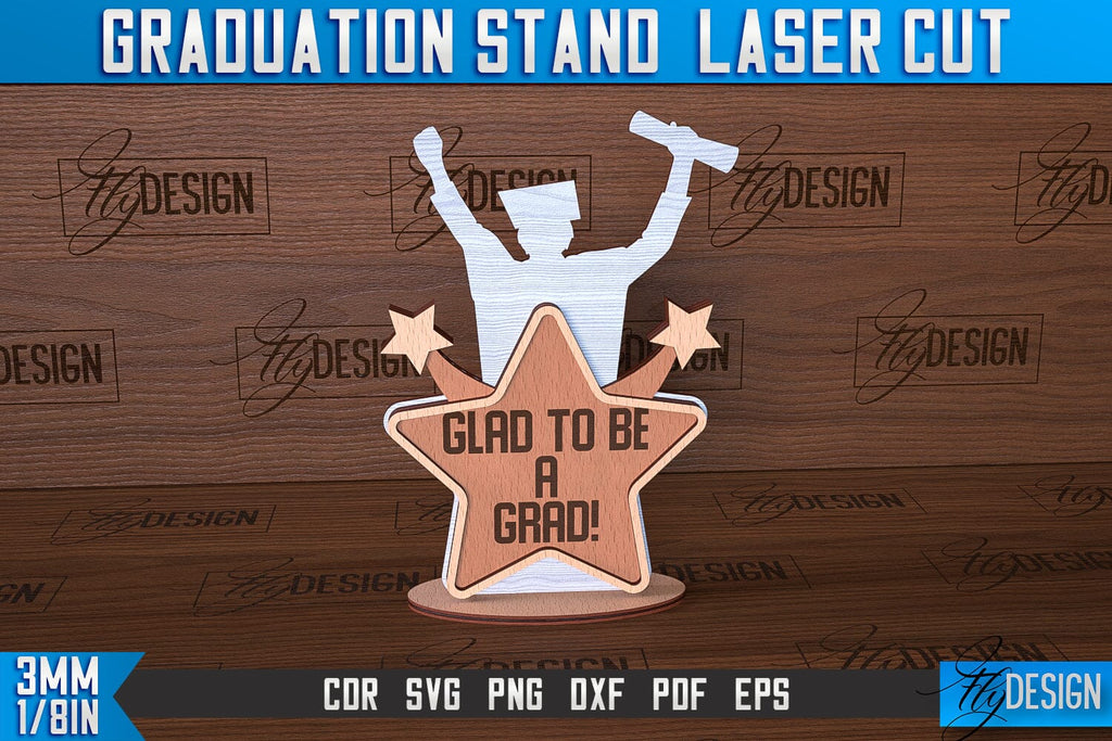 Graduation Stand Laser Cut | Stand Design | CNC Files - So Fontsy