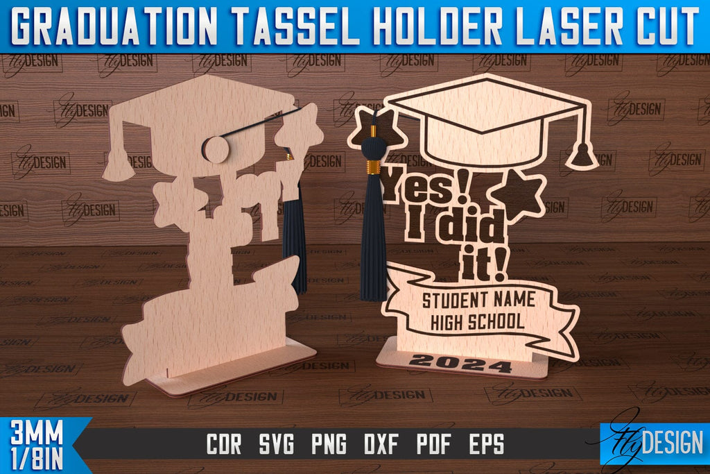 Graduation Tassel Holder SVG | Graduation 2024 Award Laser Cut - So Fontsy