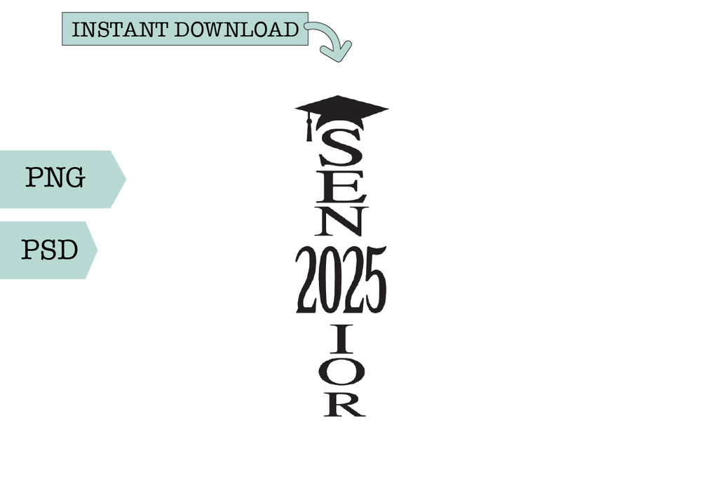 Graduation Word Art-Class of 2025 Vertical - So Fontsy
