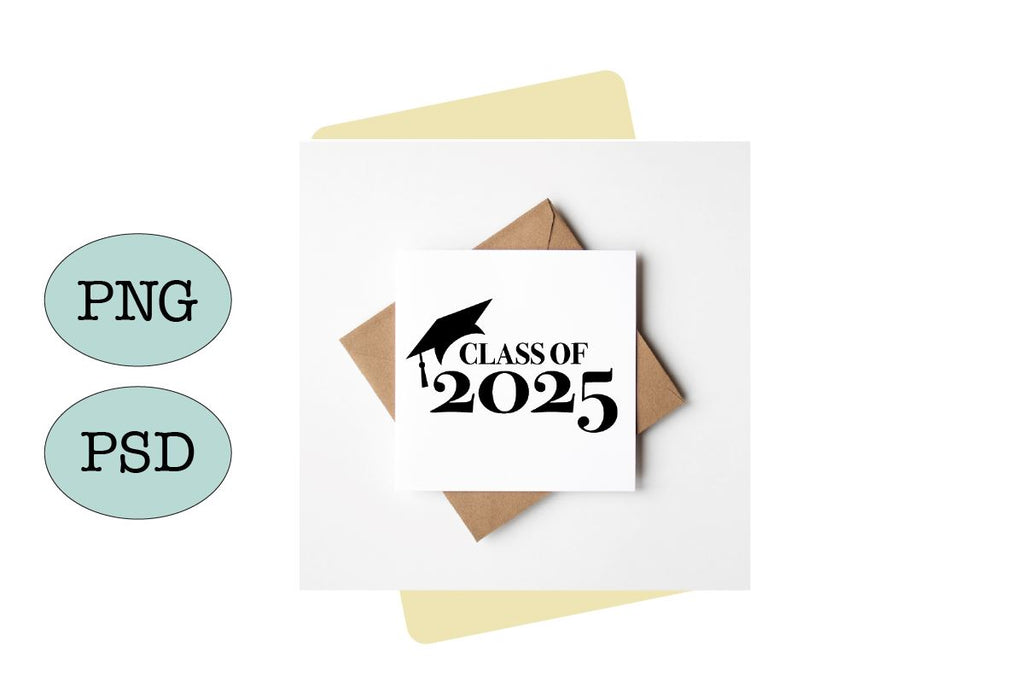 Graduation Word Art-Class of 2025 with Graduation Cap - So Fontsy