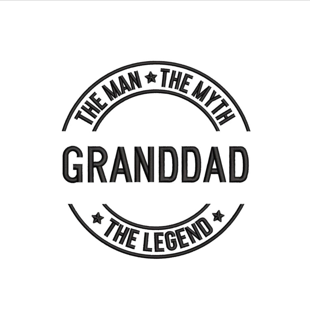 Granddad Machine Embroidery Design, 4 sizes, Instant download - So Fontsy