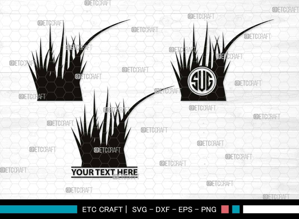 Grass Monogram, Grass Silhouette, Grass SVG, Field Svg, Wild Grass Svg ...