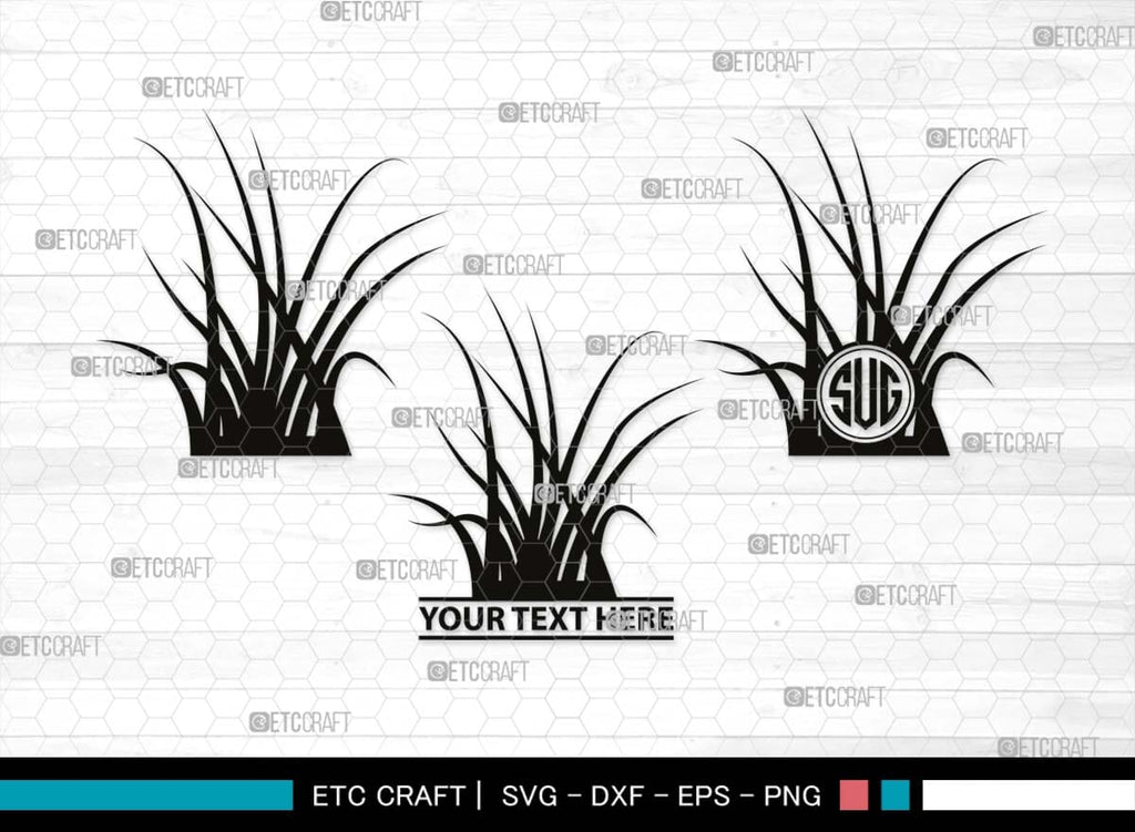 Grass Monogram, Grass Silhouette, Grass SVG, Field Svg, Wild Grass Svg ...