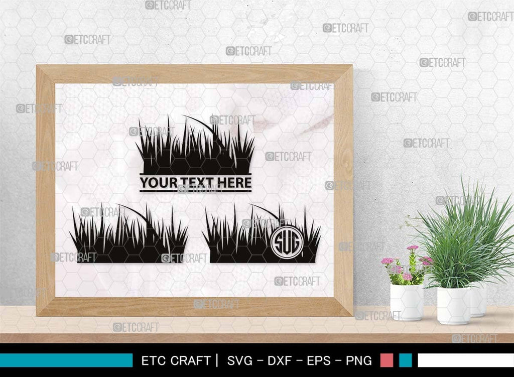 Grass Monogram, Grass Silhouette, Grass SVG, Field Svg, Wild Grass Svg ...