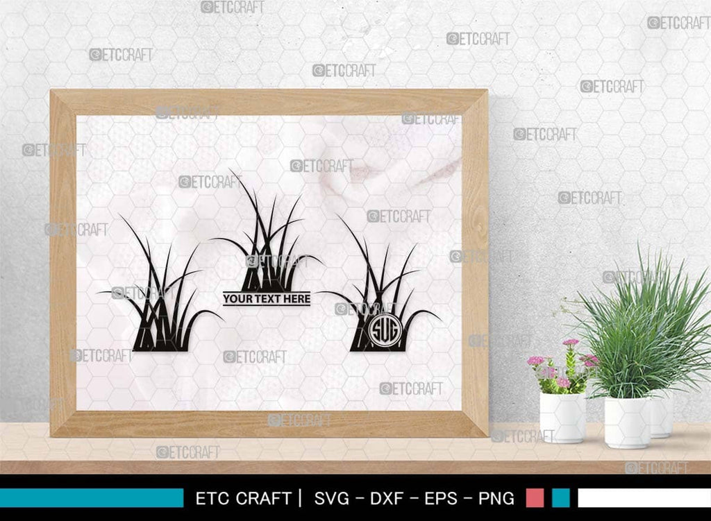 Grass Monogram, Grass Silhouette, Grass SVG, Field Svg, Wild Grass Svg ...