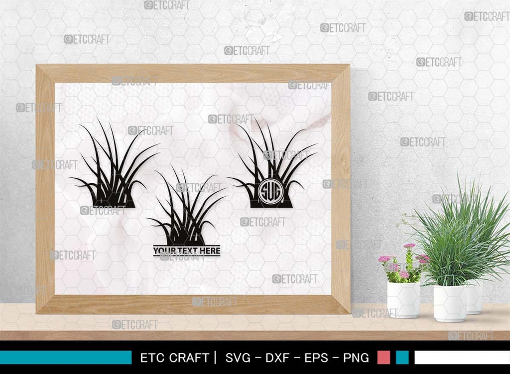 Grass Monogram, Grass Silhouette, Grass SVG, Field Svg, Wild Grass Svg ...