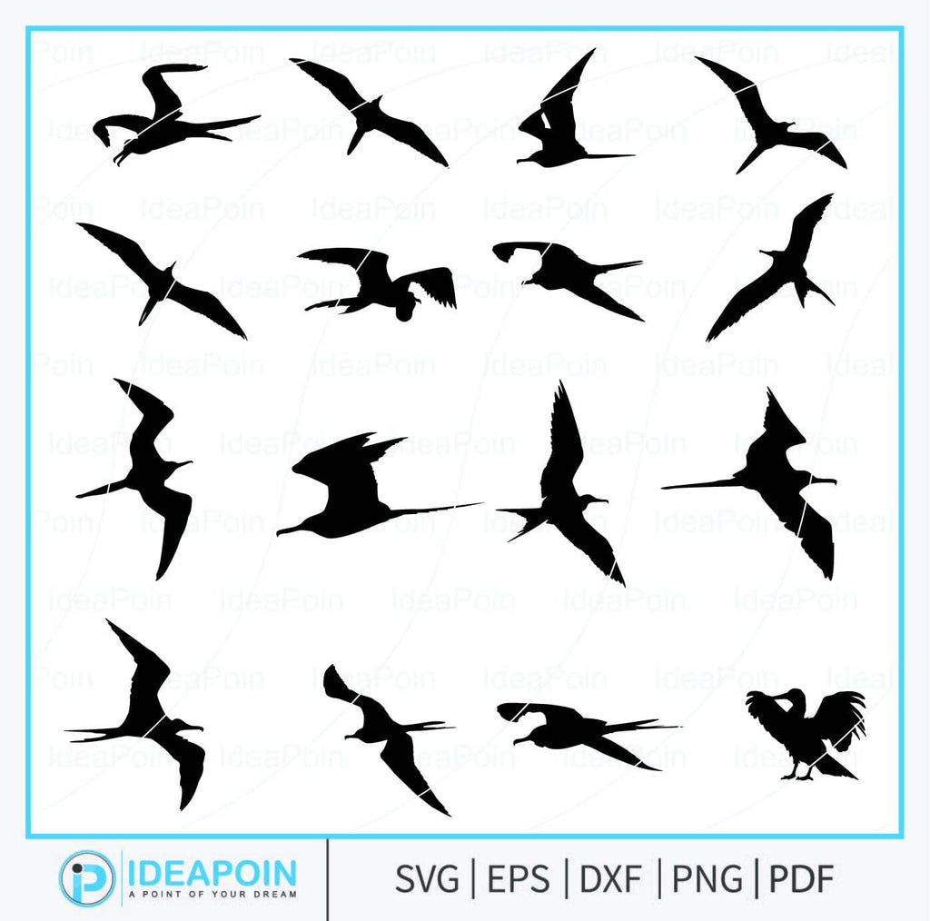Great Frigate Bird Silhouette, Bird Silhouette, Hawaii Bird Svg, Great ...