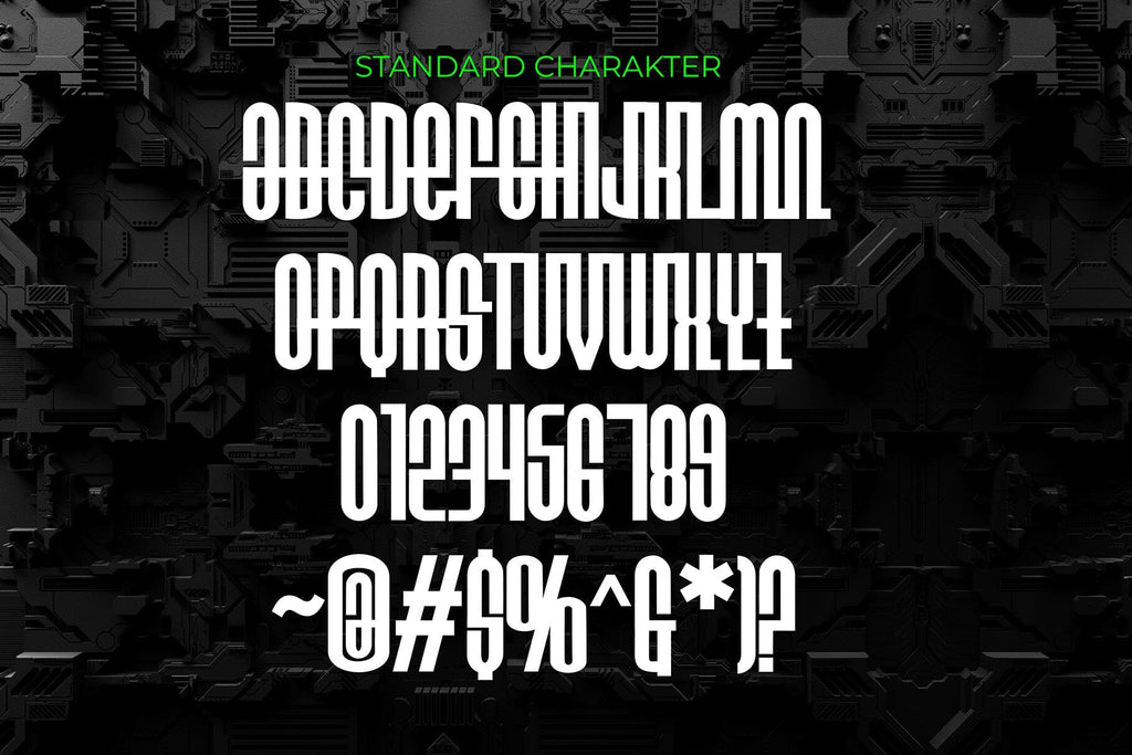 Green and Gloom - Geometric Display Font - So Fontsy