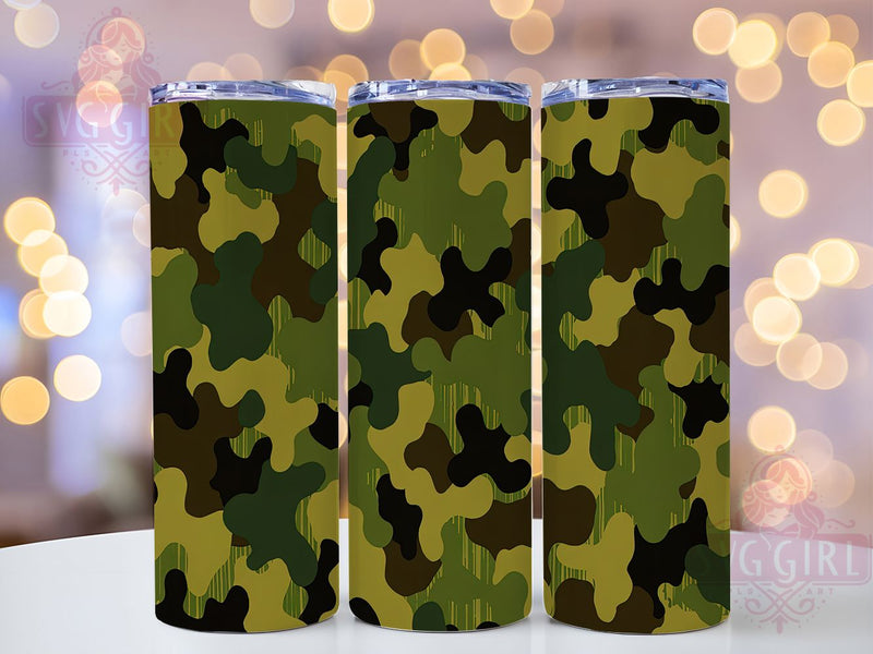 Green Camouflage Adventure 20oz Tumbler Wrap, Green Camouflage Tumbler ...