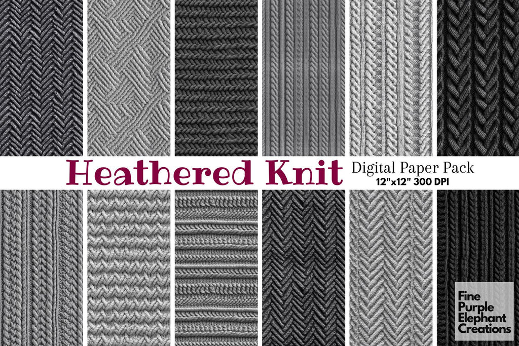 Grey Knit Fabric Texture Sublimation - So Fontsy