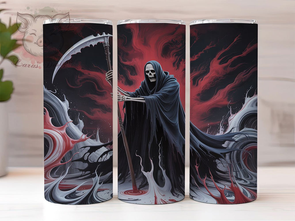 Grim Reaper Tumbler Wrap, Gothic Skull Wrap, 20oz Tumbler Sublimation ...