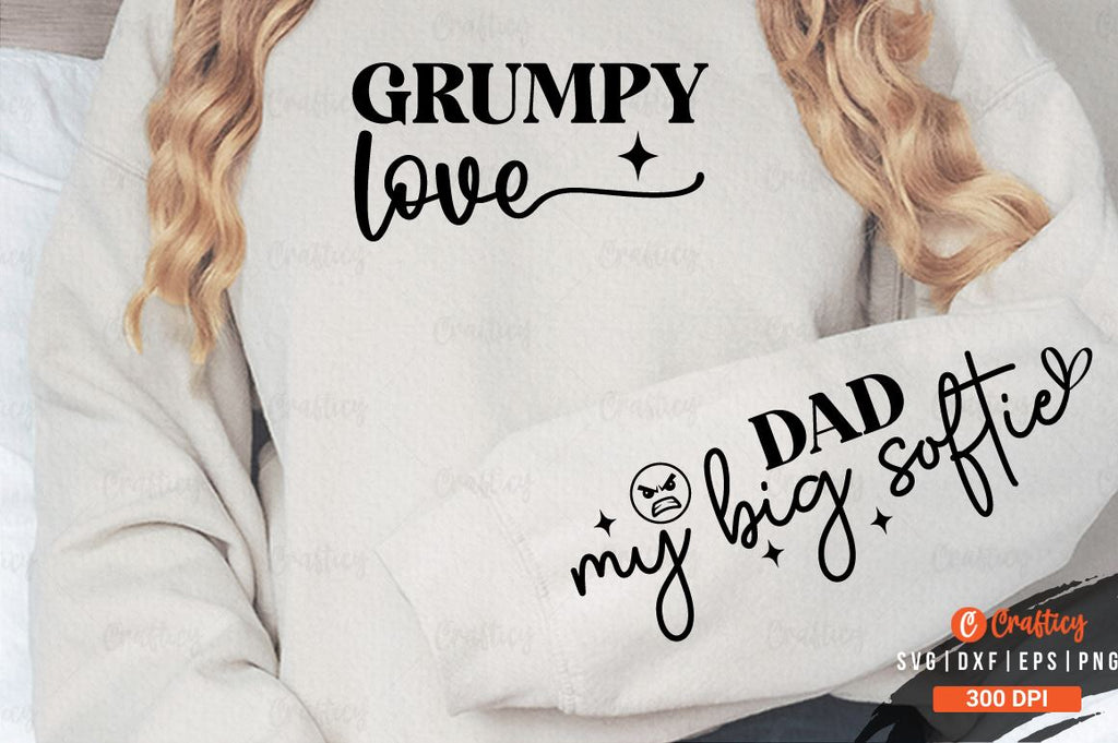 Grumpy love Sleeve SVG Design - So Fontsy