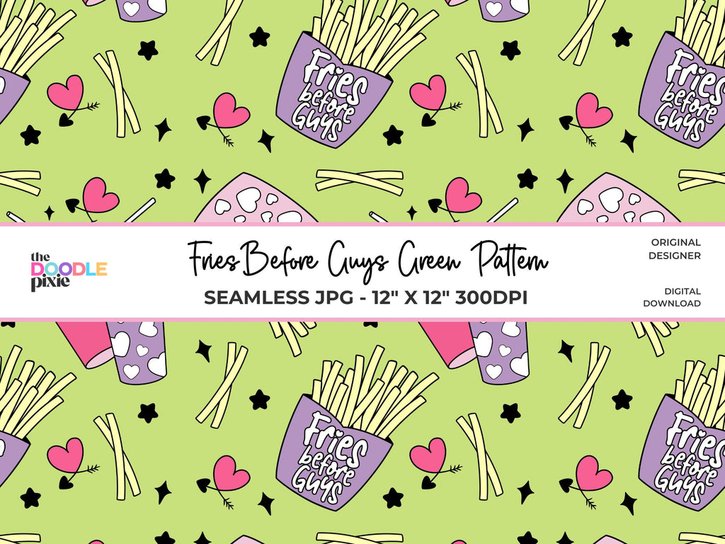 Guys Before Fries Pattern, Valentine Pattern, Trendy Pattern, Scrapbook ...