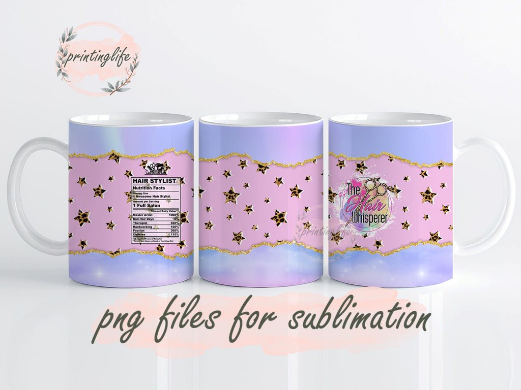 Hair Stylist Mug Wrap Design, Instant Digital Design Download Mug Wrap ...