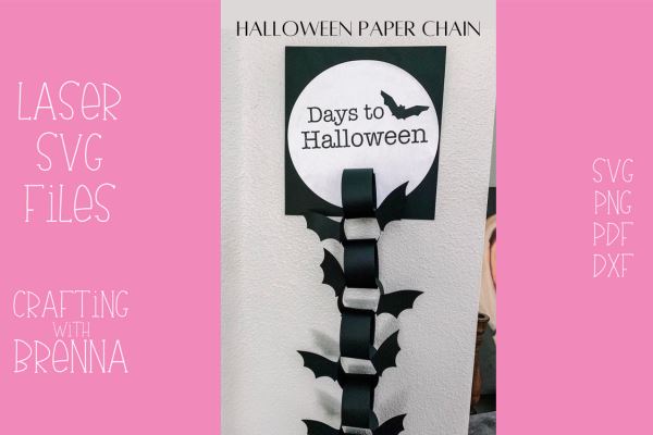 Halloween Countdown Chain Laser SVG File - So Fontsy