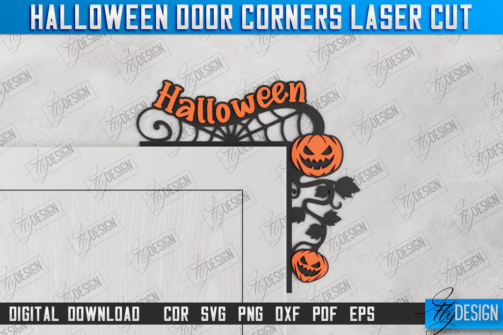 Halloween Door Corners | Door Sign | Porch Decorating | Wall Décor ...