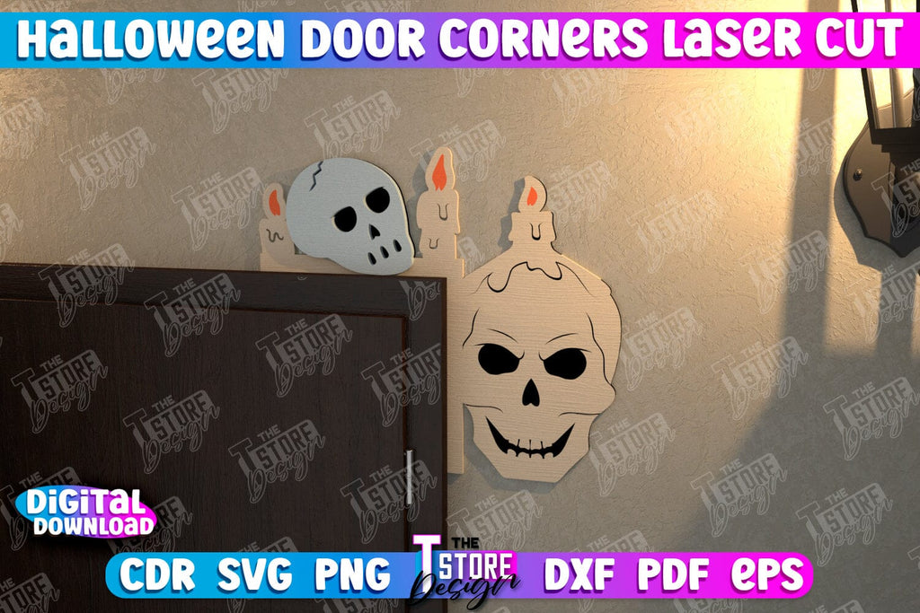 Halloween Door Corners | Door Sign | Porch Decorating | Wall Décor ...