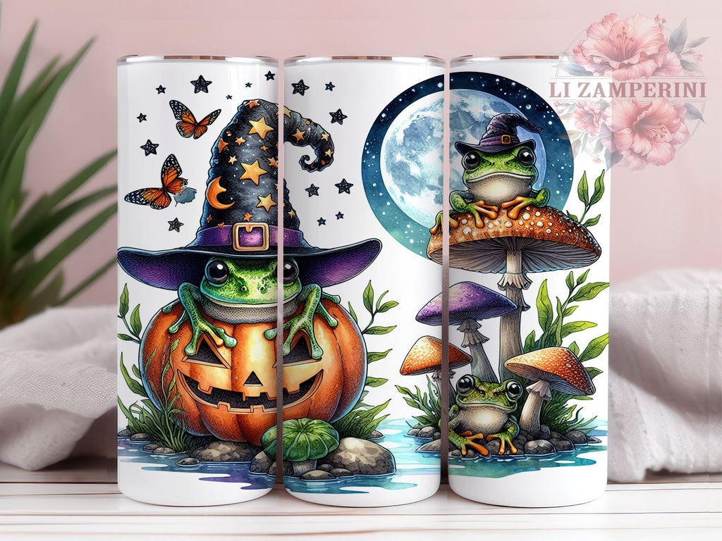 Halloween Frogs 20 oz Skinny Tumbler Sublimation Design, Straight ...