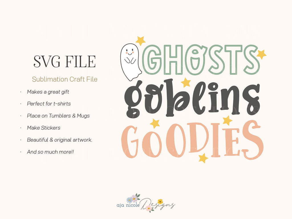 Halloween Ghosts SVG File - So Fontsy