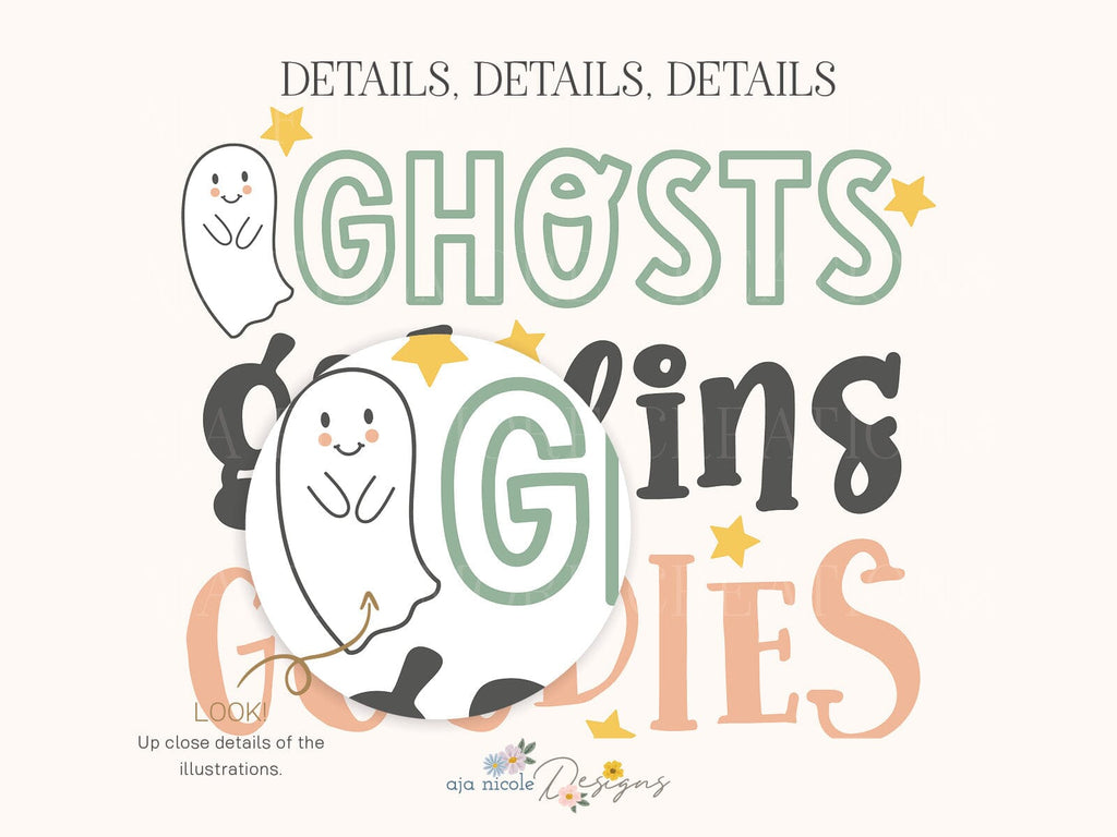 Halloween Ghosts SVG File - So Fontsy