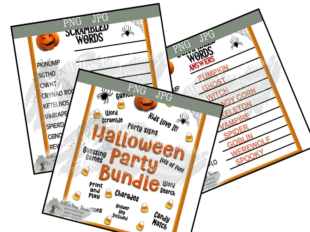 Halloween Party Bundle for Kids | Party game printable | Halloween ...
