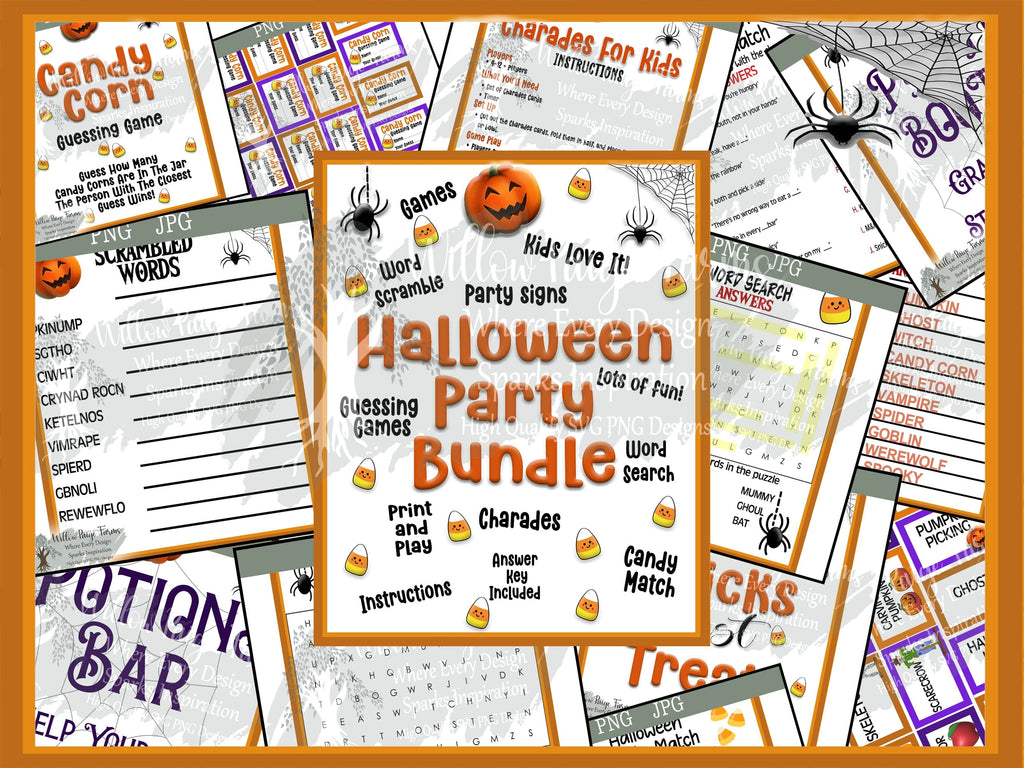 Halloween Party Bundle for Kids | Party game printable | Halloween ...