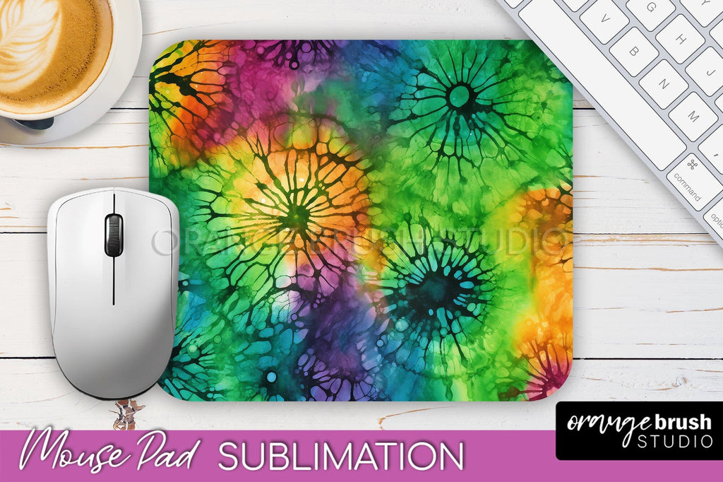 Halloween Tie Dye Mouse Pad - Tie Dye Mousepad Sublimation - So Fontsy
