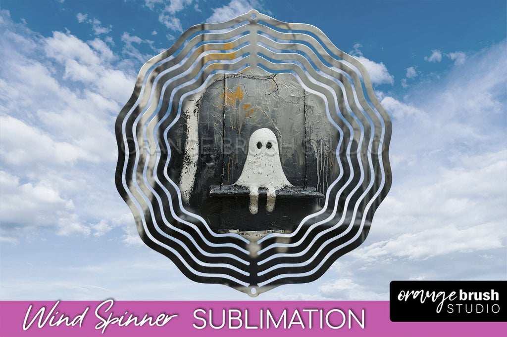 Halloween Wind Spinner - Cute Ghost Wind Spinner Sublimation - So Fontsy