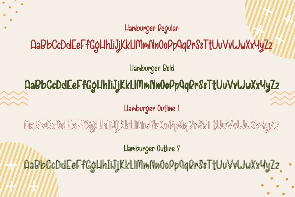 Hamburger - Family Font - So Fontsy