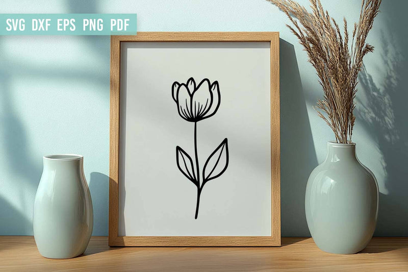 Hand Drawn Flower SVG File | Wildflowers SVG Bundle - So Fontsy