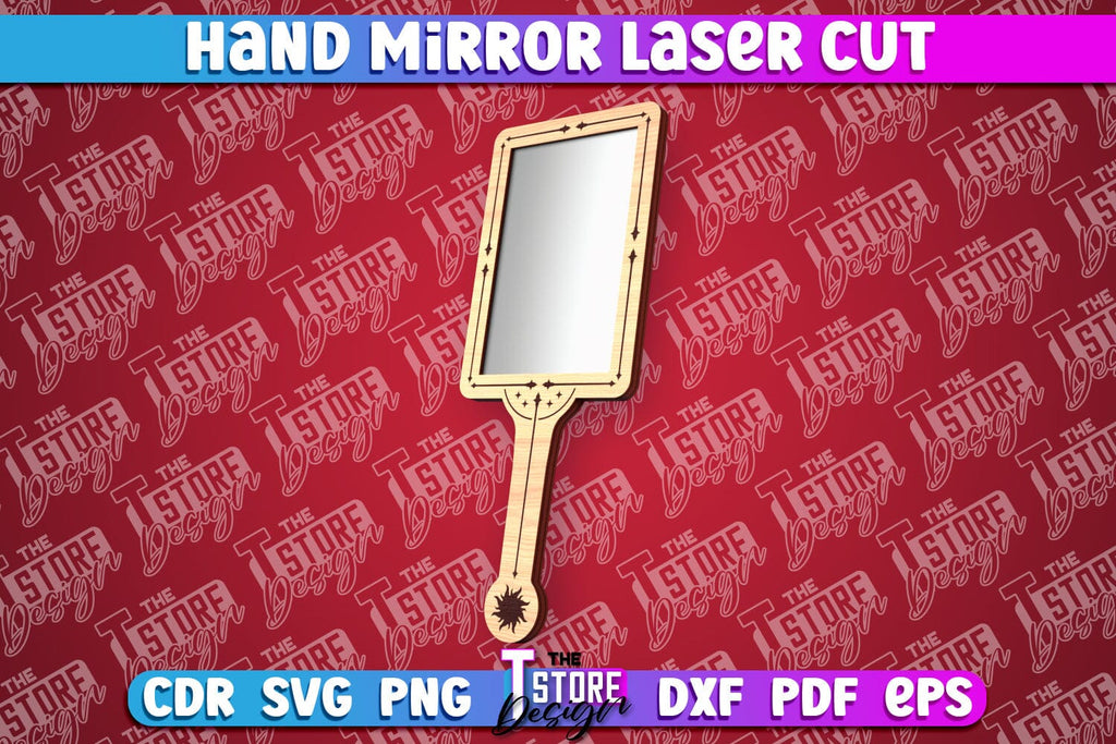 Hand Mirror Laser Cut | Home Design | CNC Files - So Fontsy