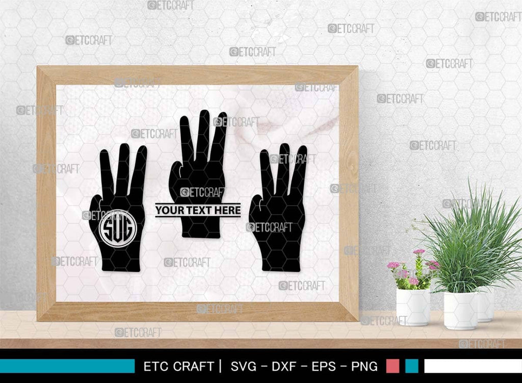 Hand Sign SVG Bundle, Hand Sign Silhouette, Ok Sign Svg, Peace Hand ...