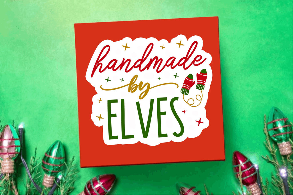 Handmade by elves Stickers Design - So Fontsy