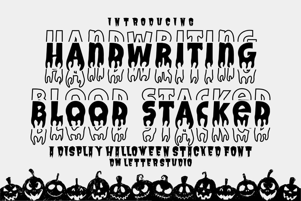 Handwriting Blood Stacked - So Fontsy