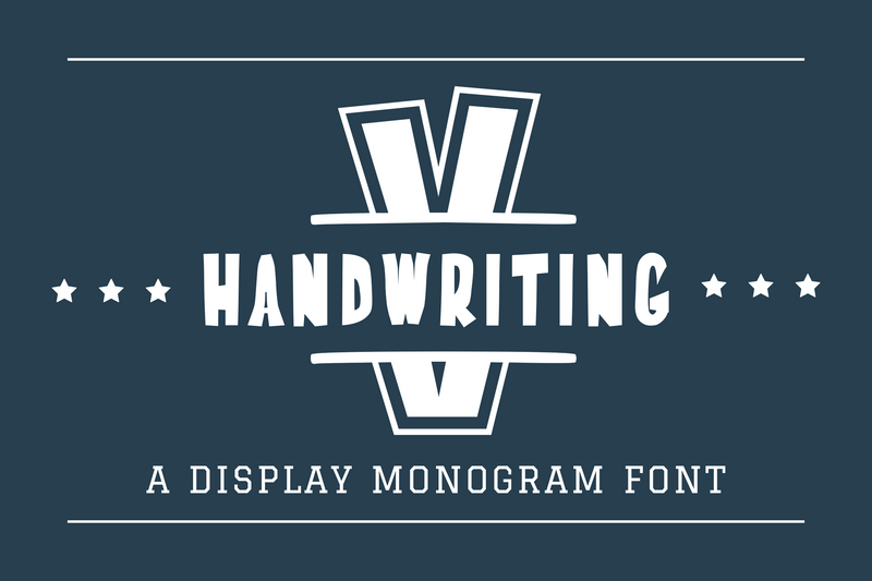 Handwriting Varsity Monogram - So Fontsy